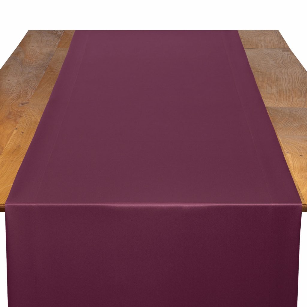 Lamour Burgundy Table Runner - Linen Rentals | Wedding Table Linen ...