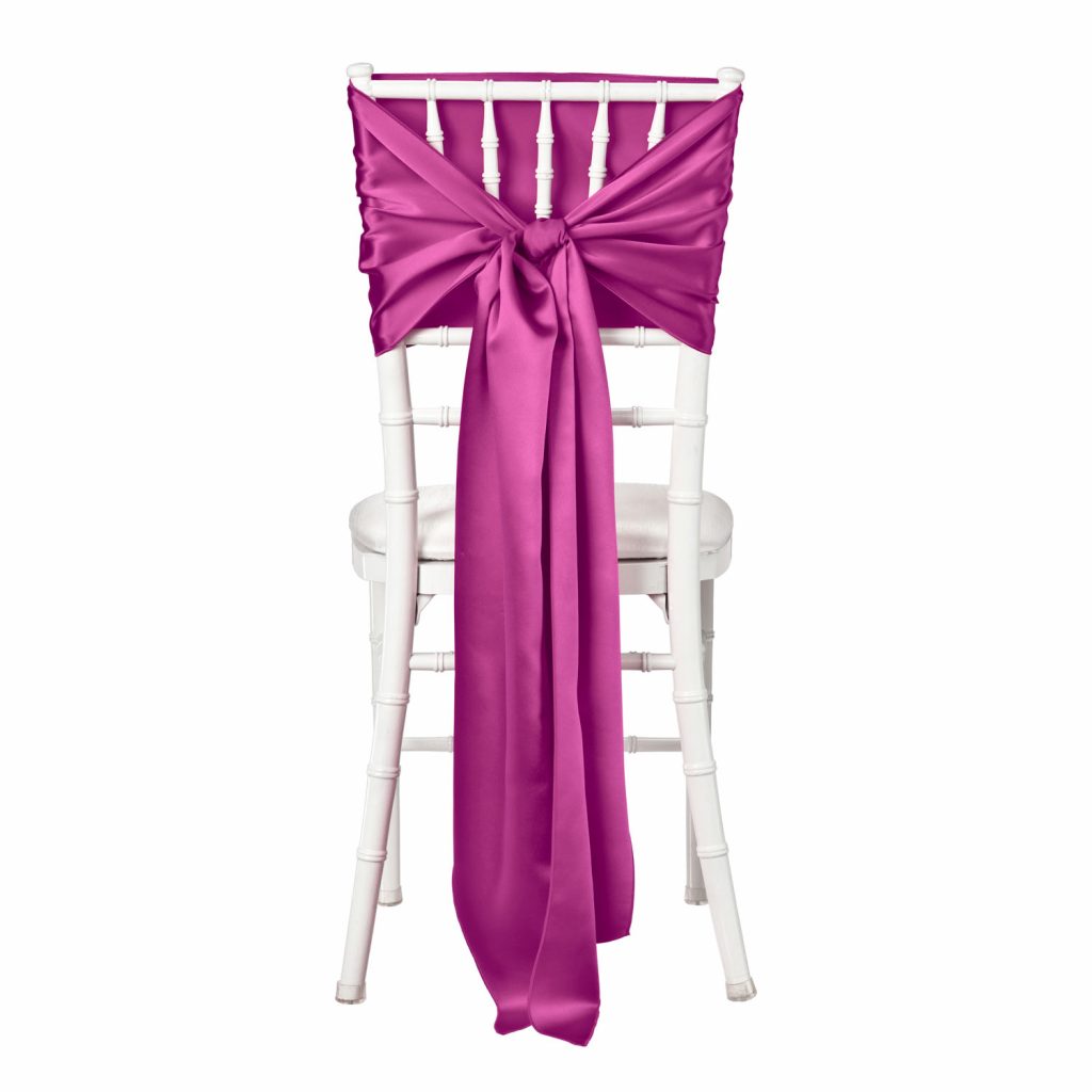 Lamour Cerise Chair Tie - Linen Rentals | Wedding Table Linen, Runners ...