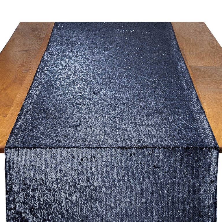 Claremont Navy Table Runner - Linen Rentals | Wedding Table Linen ...