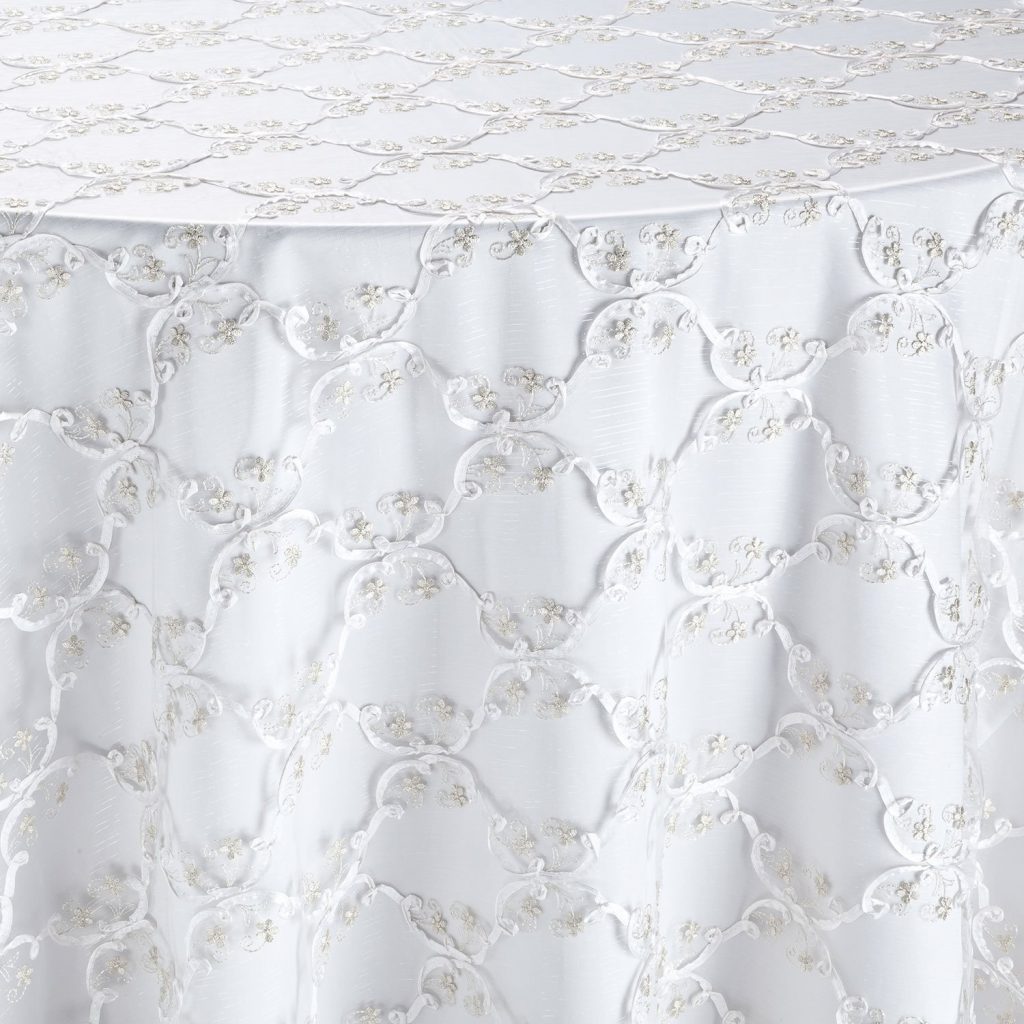 Shimmer Silver Table Linen - Linen Rentals | Wedding Table Linen ...