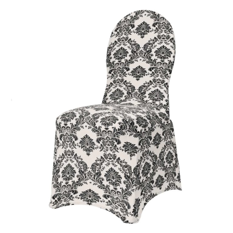 Black White Damask Spandex - Linen Rentals | Wedding Table Linen ...