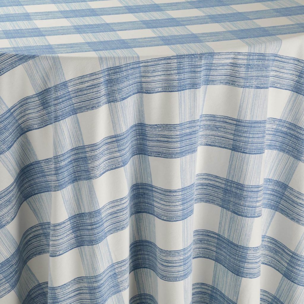 Levi Blue Table Linen - Linen Rentals | Wedding Table Linen, Runners ...