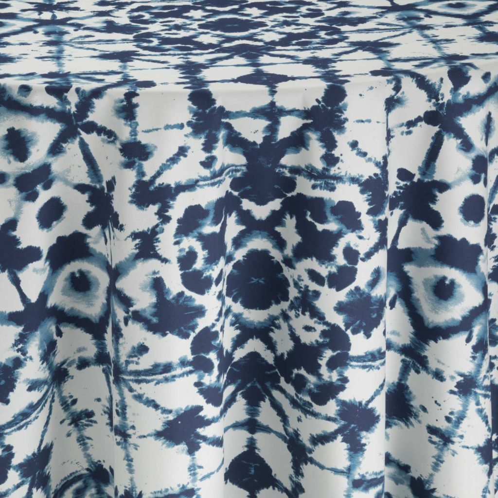 Shibori Indigo Table Linen - Linen Rentals | Wedding Table Linen ...