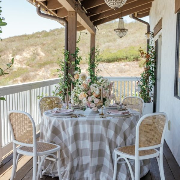 Buffalo Check Travertine Table Linen - Linen Rentals | Wedding Table ...