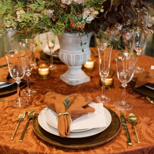 Celeste Cinnamon Table Linen - Linen Rentals | Wedding Table Linen ...