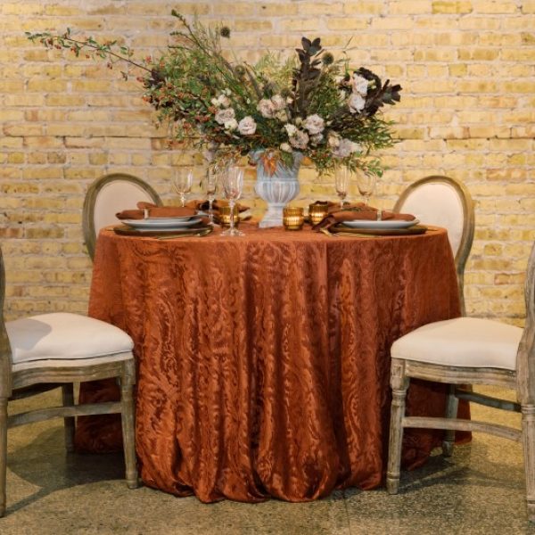 Celeste Cinnamon Table Linen - Linen Rentals | Wedding Table Linen ...