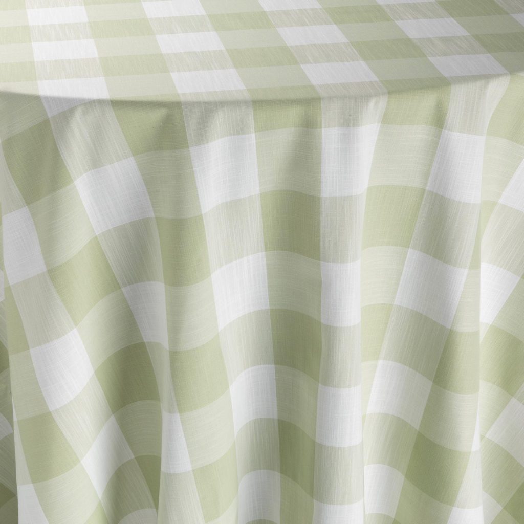 Buffalo Check Sage Table Linen - Linen Rentals | Wedding Table Linen ...