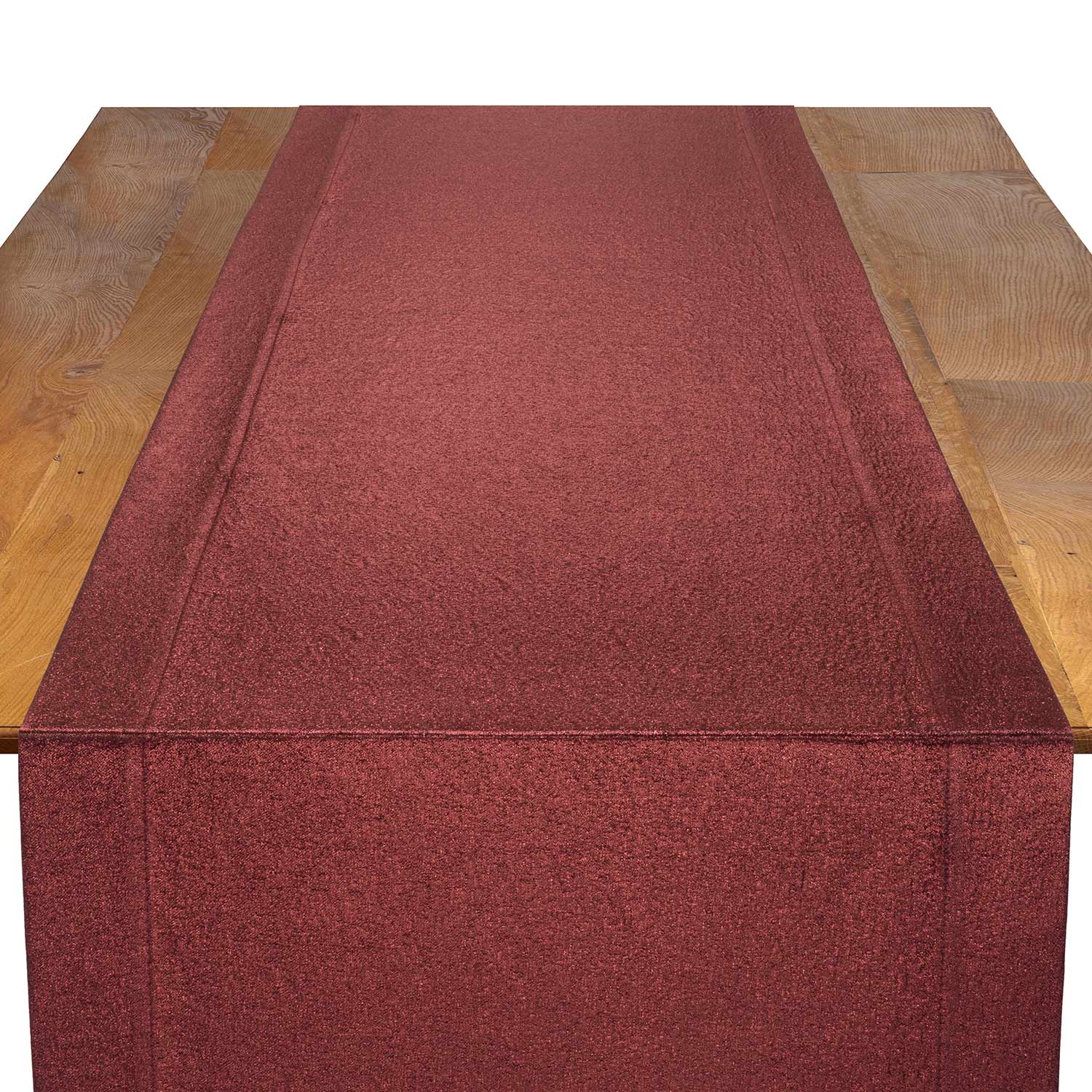 Orly Garnet Burgundy Runner | Metallic Red Table Linen